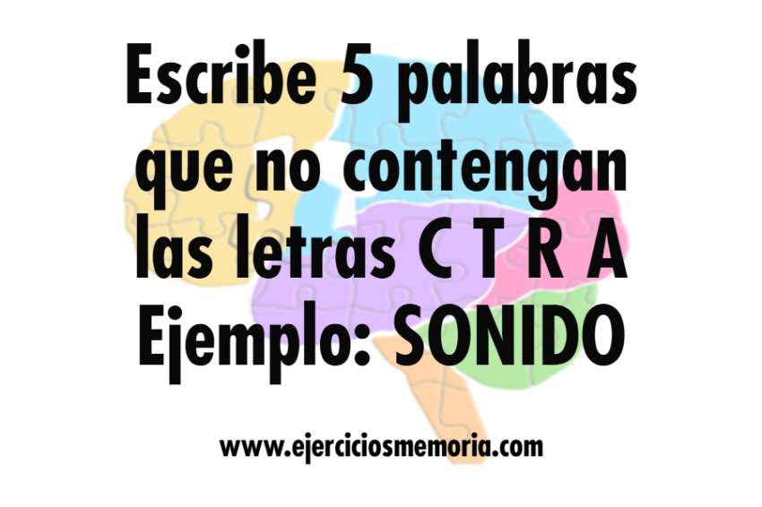 Ejercicio Nº10592 de tipo Ejercicios de palabras | Rutina 2025-12-29