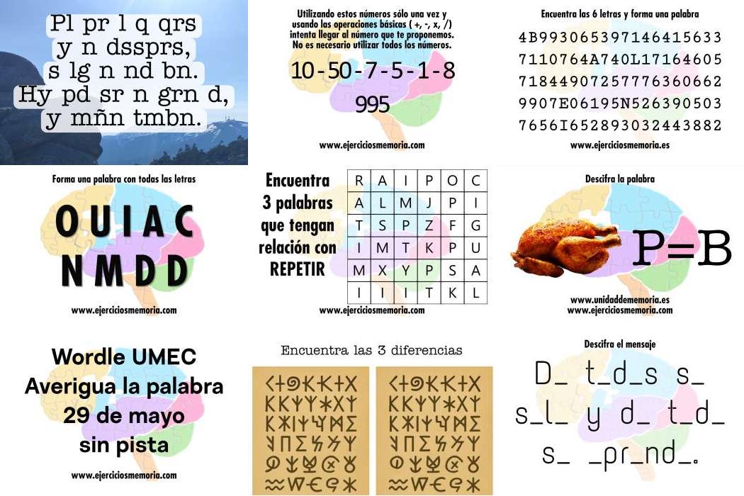 Rutina de entrenamiento cerebral: Rutian del 29 de mayo